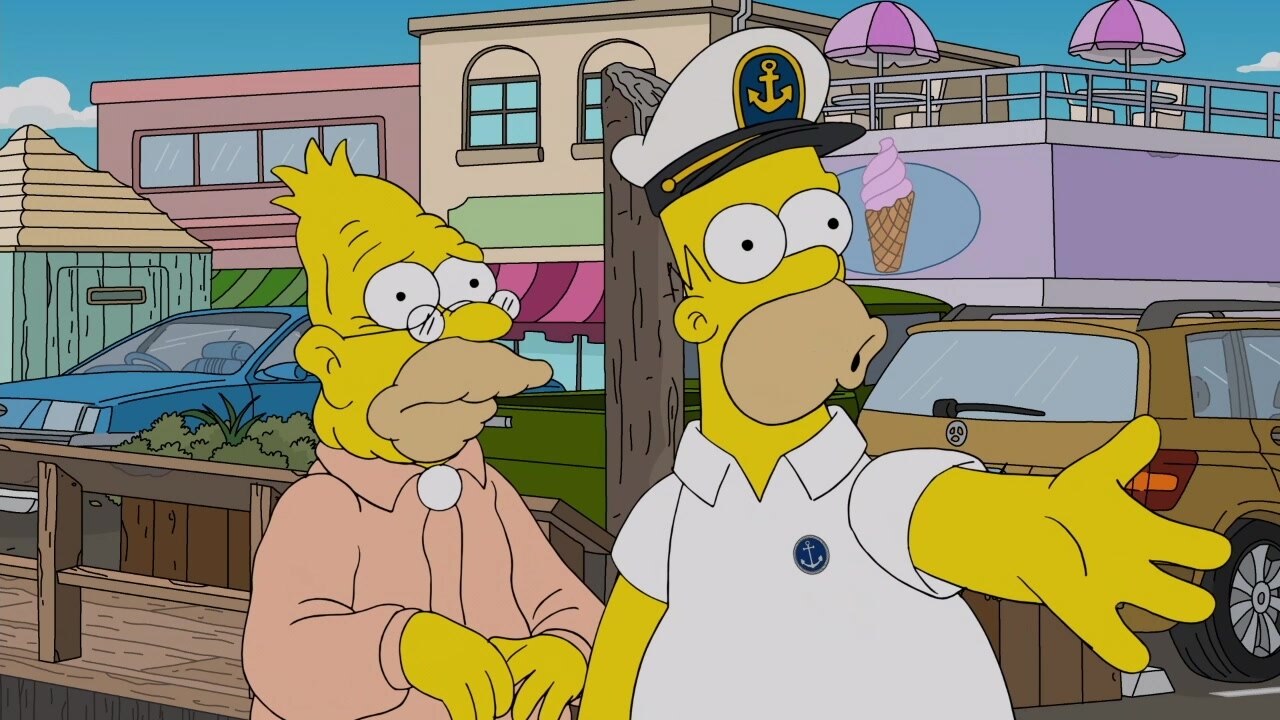 "Homer Shows Grampa His New Boat" | Watch The Simpsons Clips at FOX.com