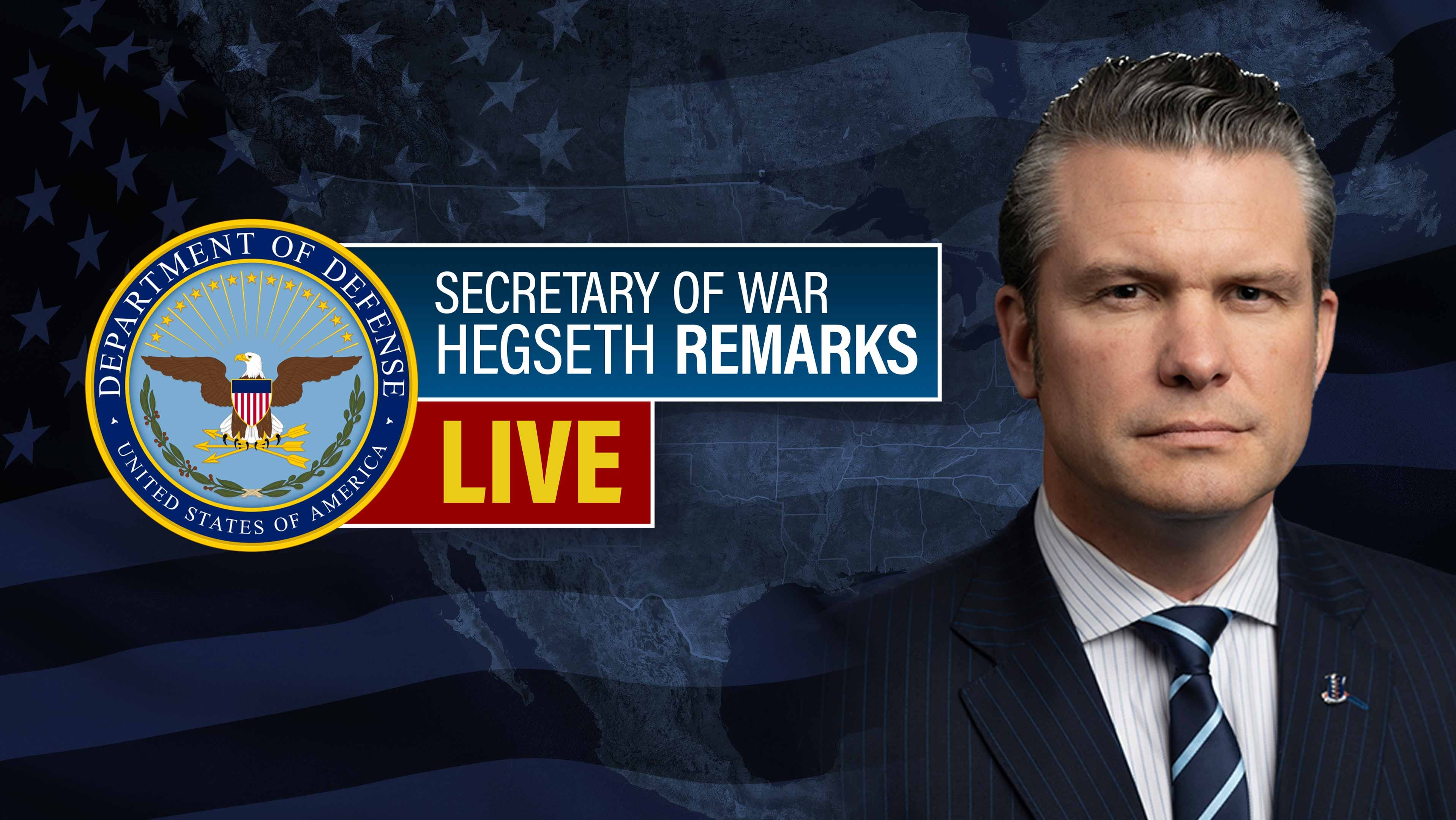 Watch Secretary of War Hegseth Remarks Live | FOX One
