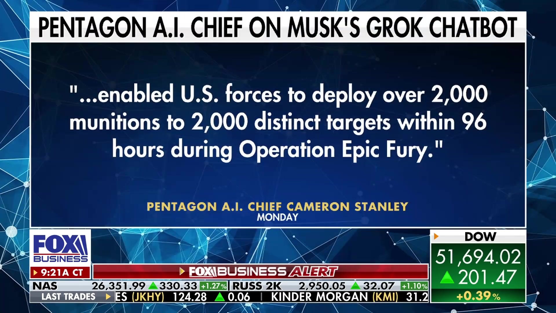 Watch Pentagon A.I. chief praises Elon Musk's Grok chatbot for Iran ...