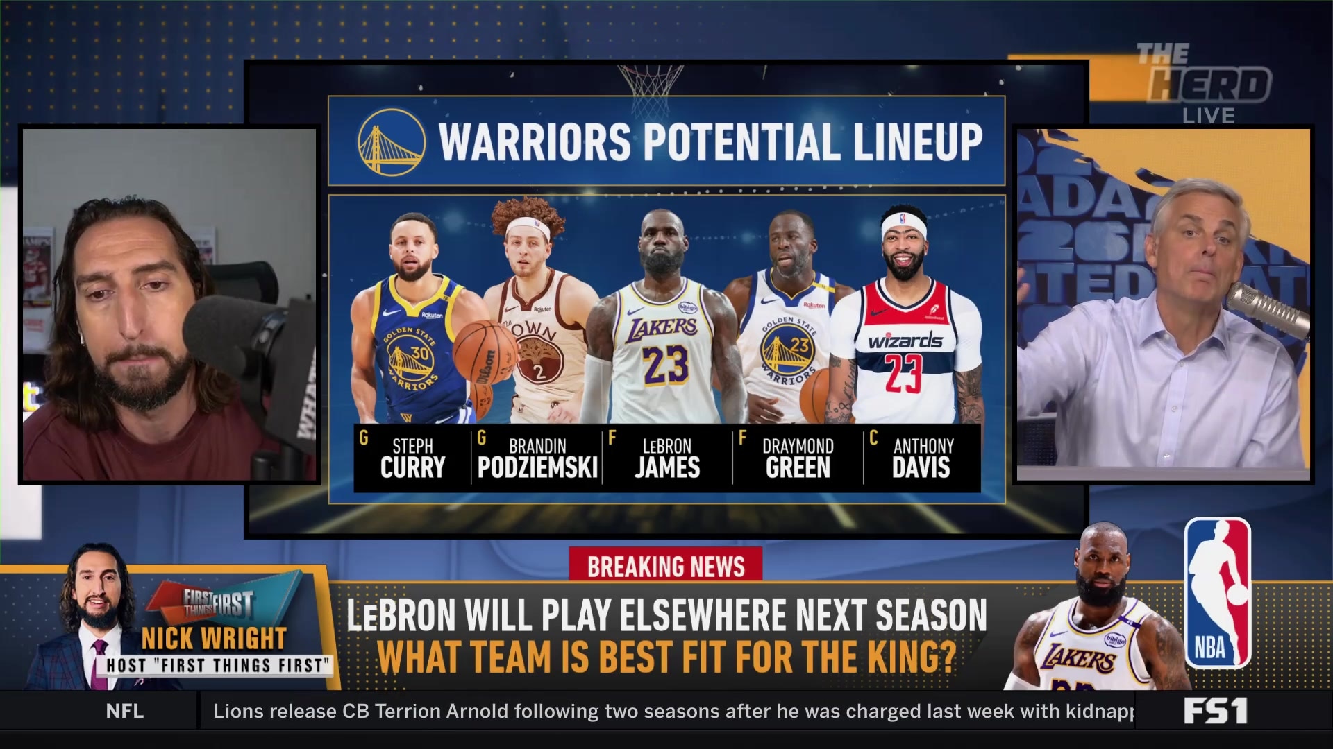 Watch Nick Wright: Golden State Warriors best fit for LeBron James ...