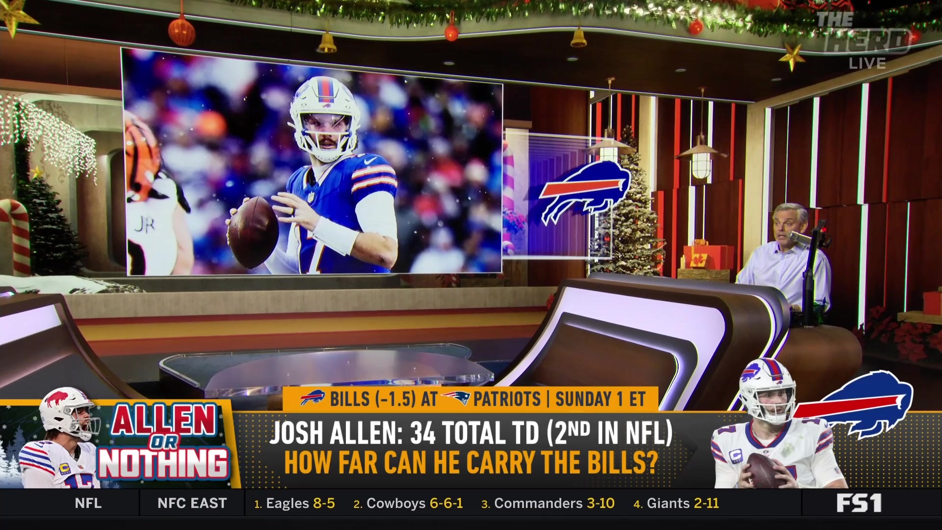 Watch Colin Cowherd on Josh Allen's burden to carry the Buffalo Bills ...