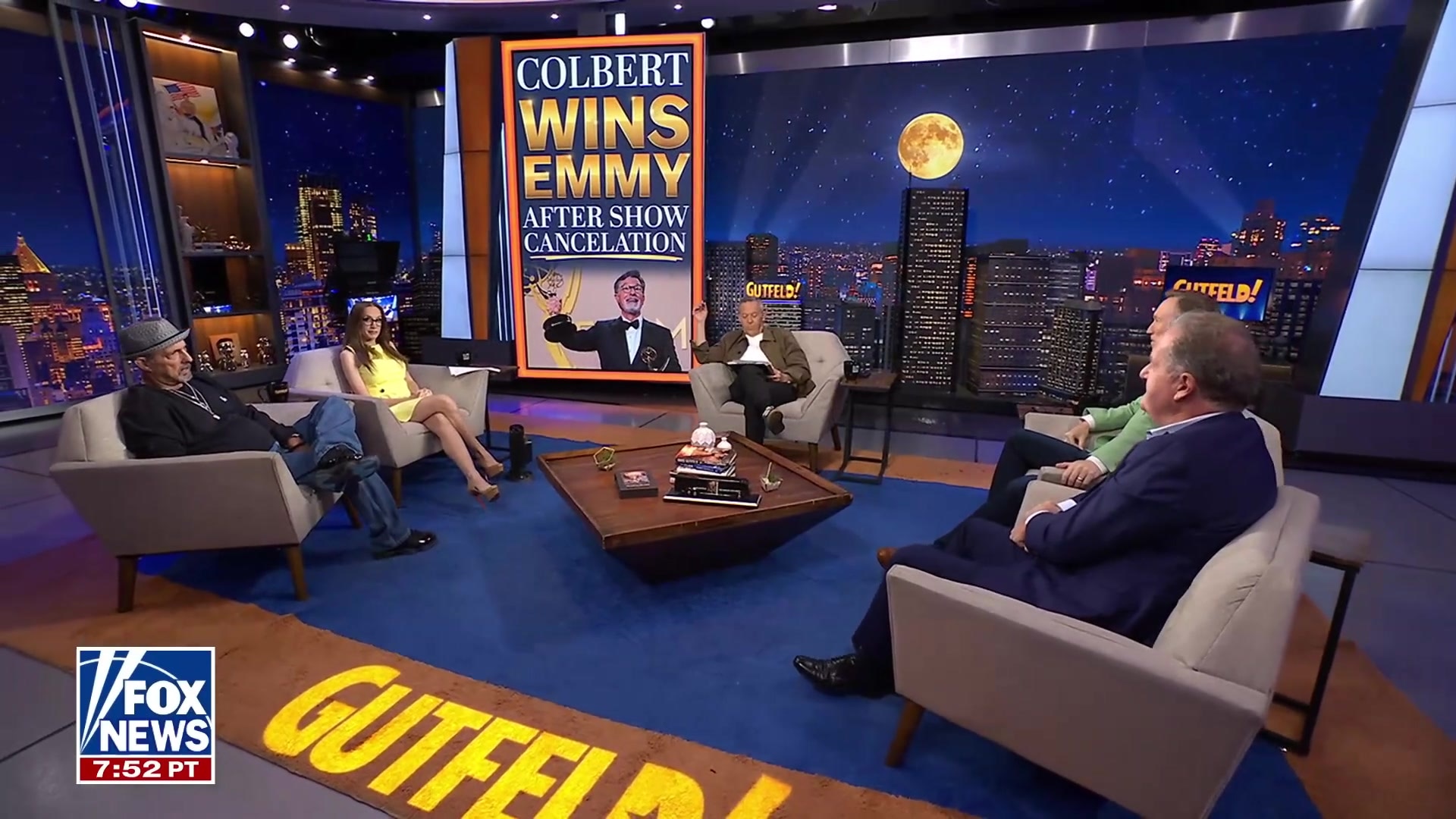 Watch Greg Gutfeld reacts to Stephen Colbert winning Emmy after show ...