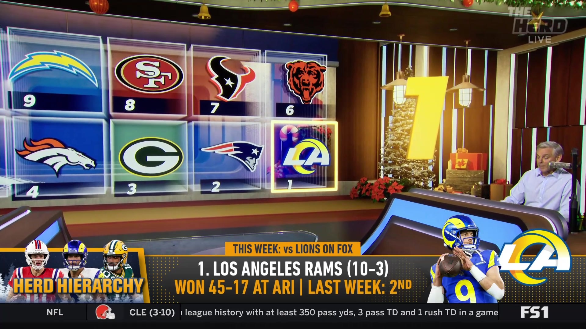 Watch Colin Cowherd crowns the Los Angeles Rams as #1 and snubs the ...