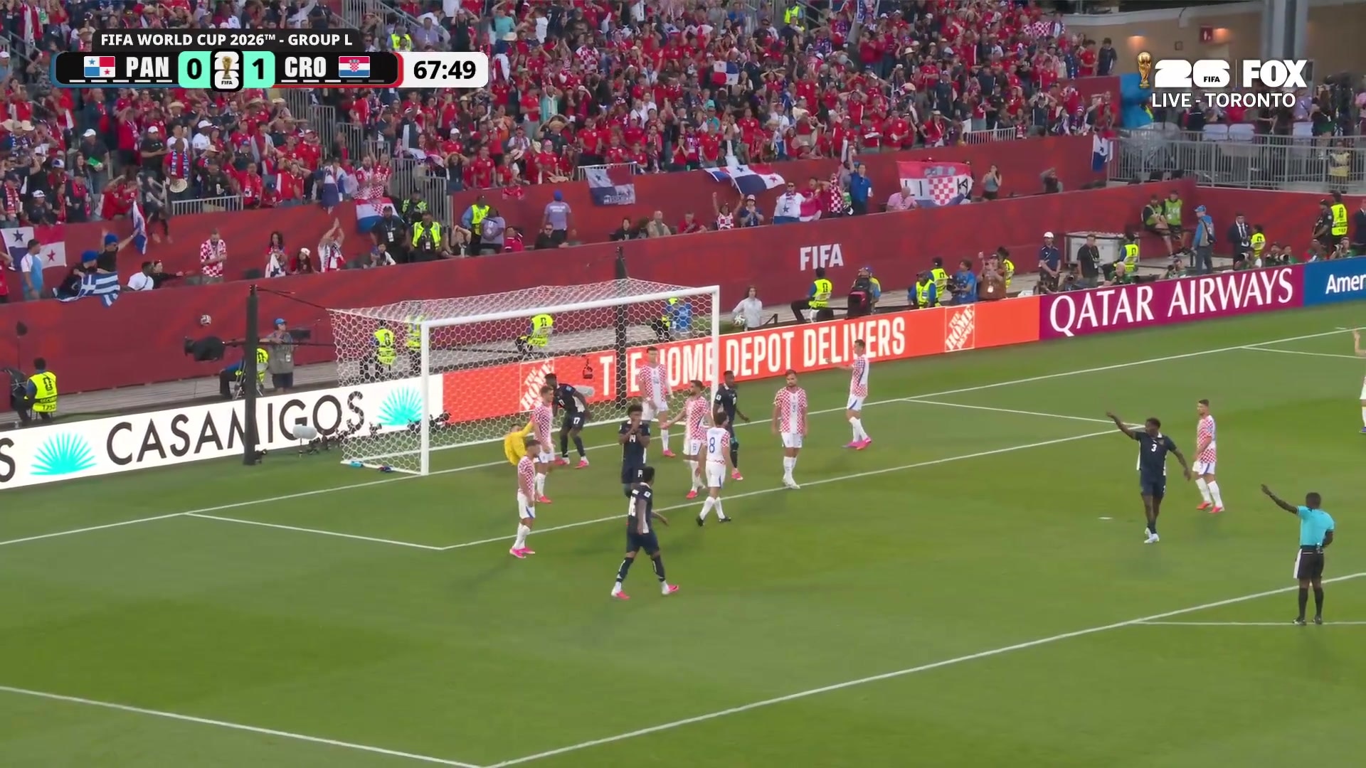 Watch Carlos Harvey's powerful header is denied by a stunning Livaković ...