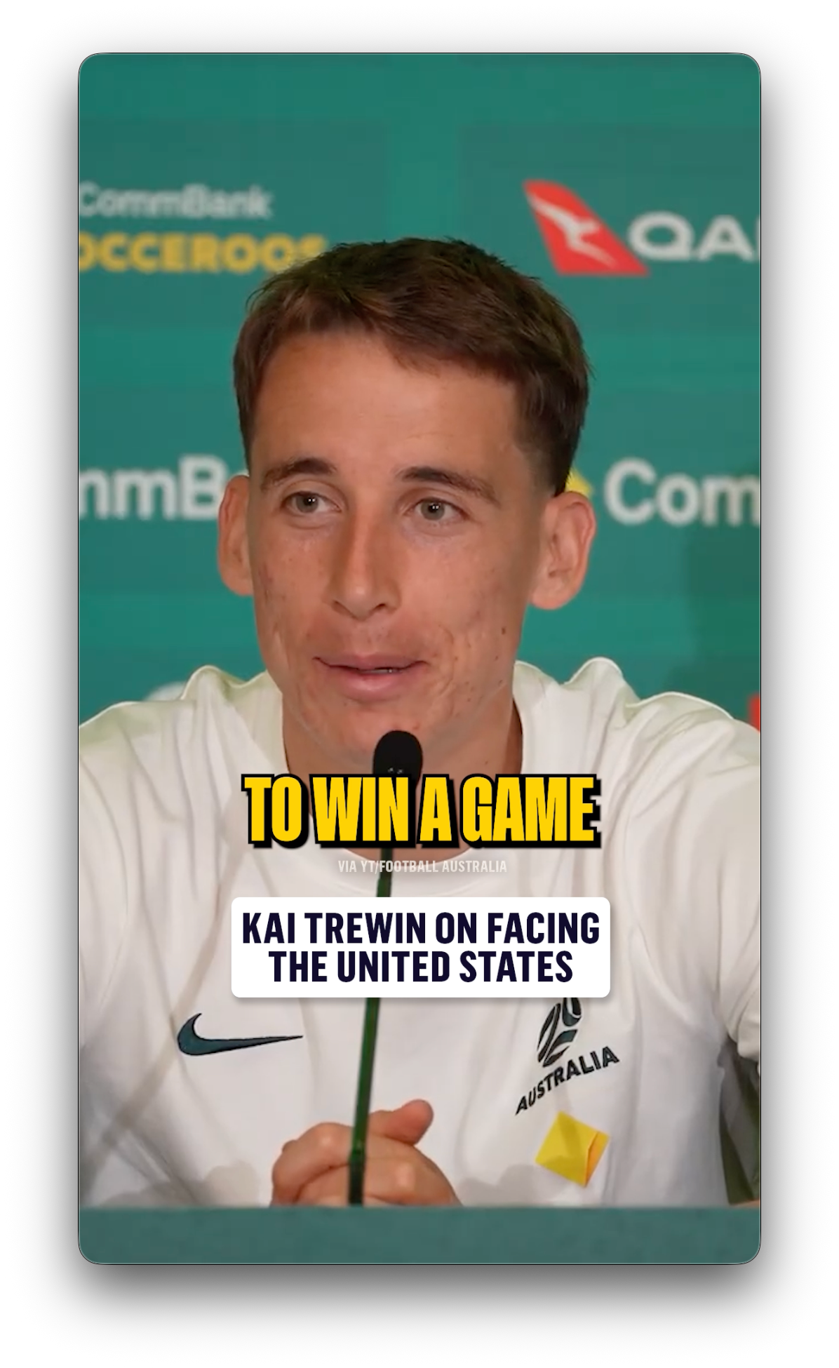 Watch Australian defender Kai Trewin has never wanted to win a game ...