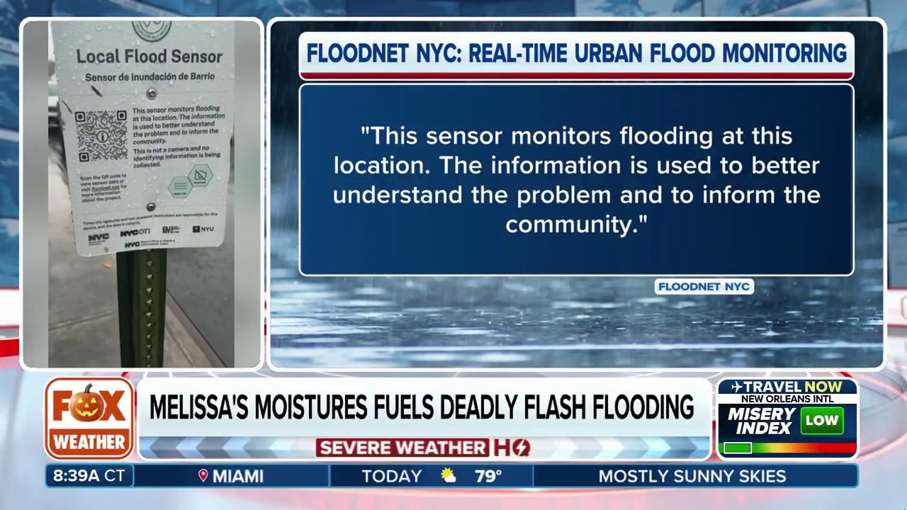 Watch Network of flood sensors monitor flooding in New York City in ...