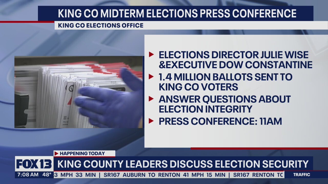 King County midterm elections press conference | FOX 13 Seattle