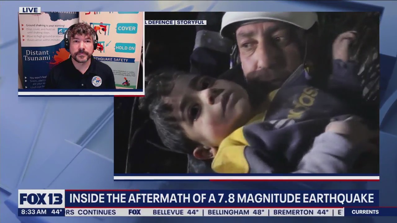 Inside the aftermath of a 7.8 magnitude earthquake | FOX 13 Seattle