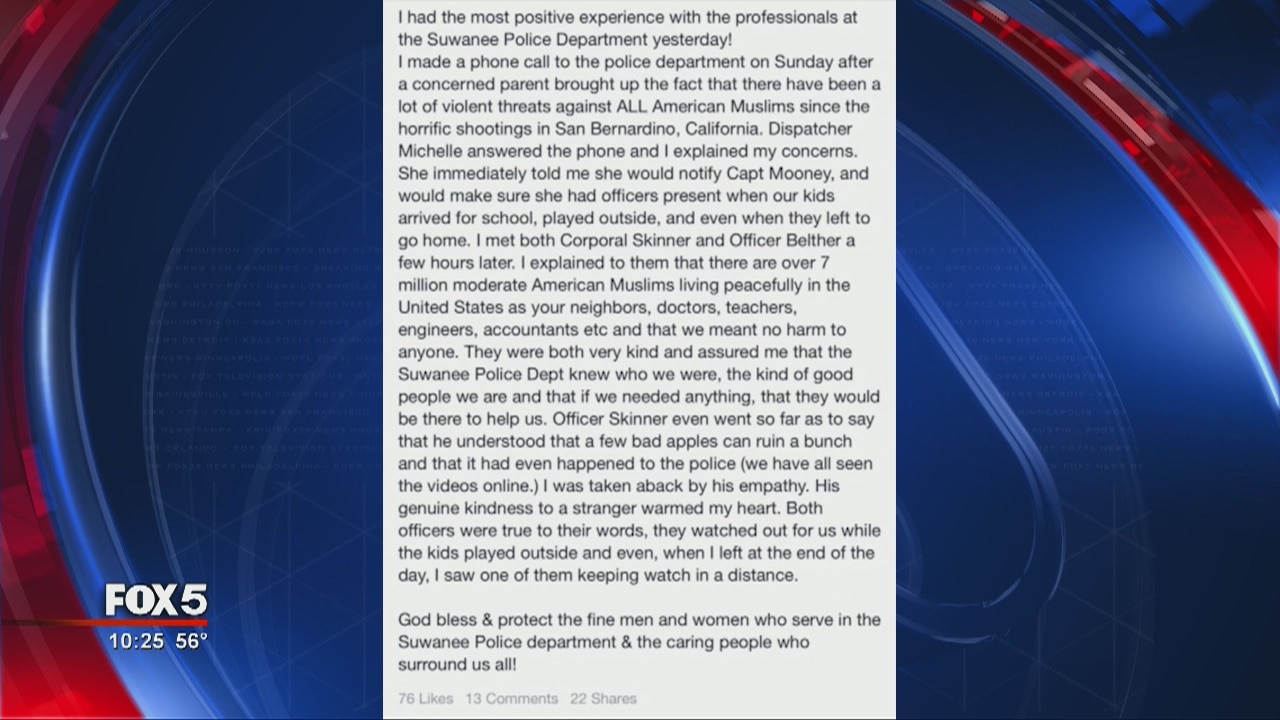 Muslim Community Thanks Police | FOX 5 Atlanta