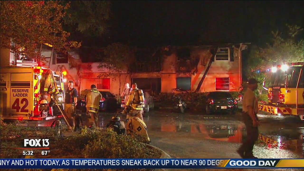 Brandon condos damaged in overnight fire | FOX 13 Tampa Bay