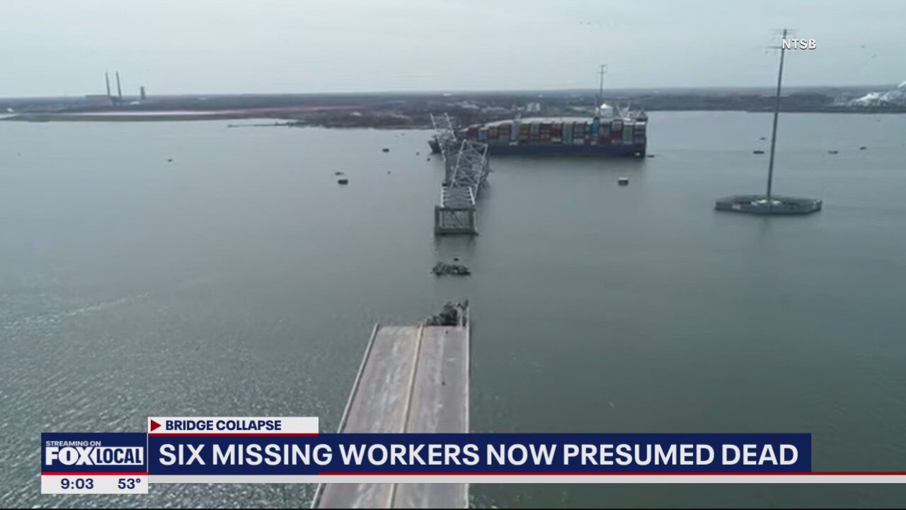 Missing workers from bridge collapse presumed dead | FOX 4 Dallas-Fort ...