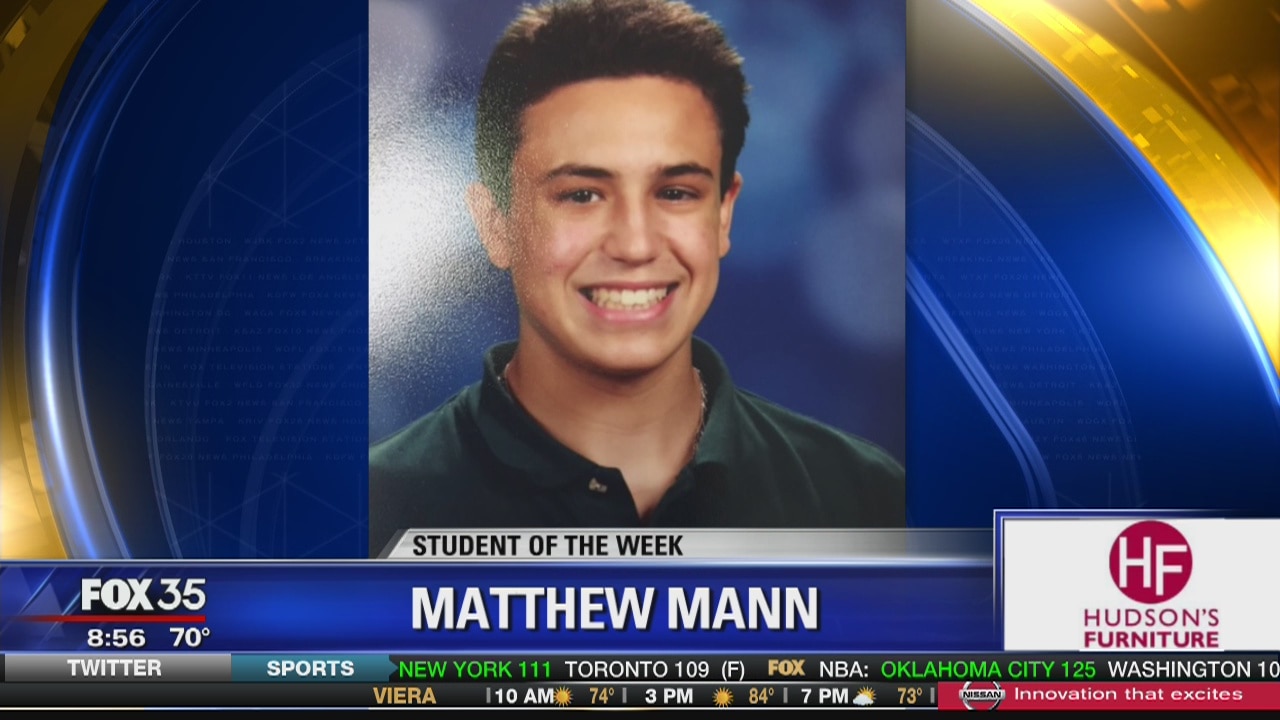 Student of the Week: Matthew Mann | FOX 51 Gainesville