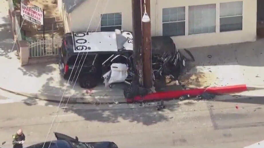 LASD vehicle crashes in Artesia | FOX 11 Los Angeles