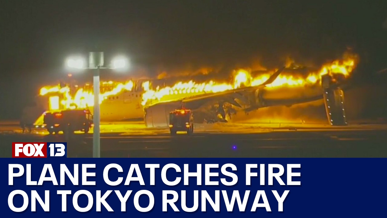 Plane catches fire on Tokyo runway | FOX 13 Seattle