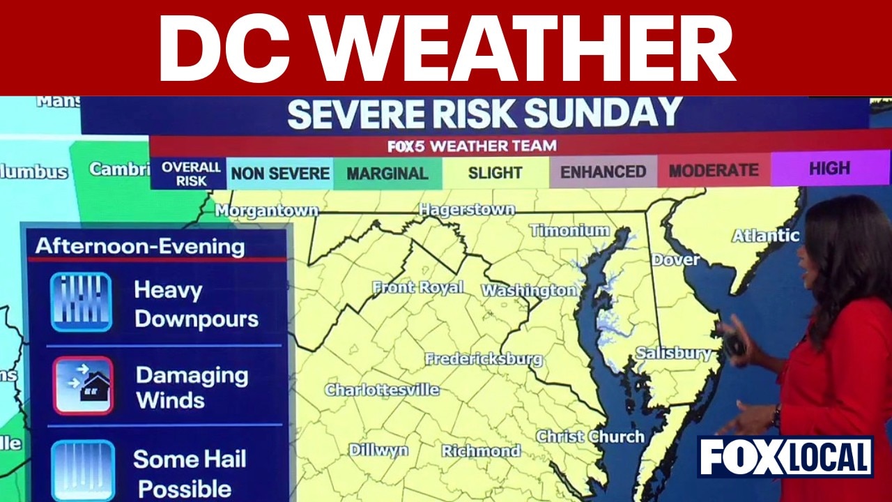 DC Weather: Heavy storms possible Sunday | FOX 5 DC