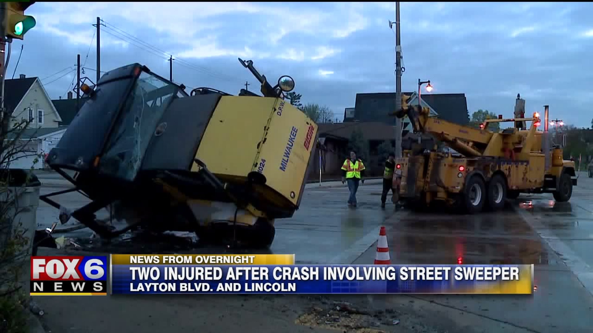 Crash involving street sweeper | FOX6 Milwaukee