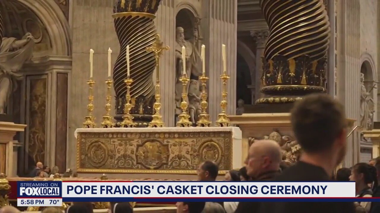 Cardinals close Pope Francis' casket ahead of Saturday's funeral | FOX ...