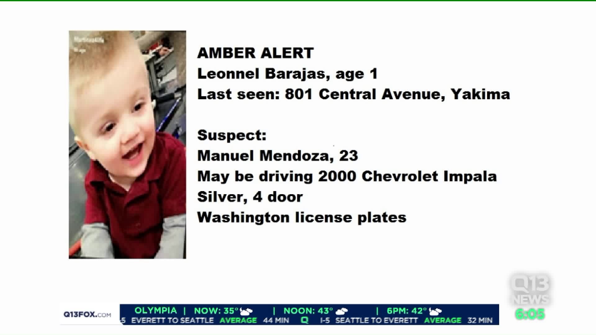 AMBER Alert issued for Yakima boy | FOX 13 Seattle