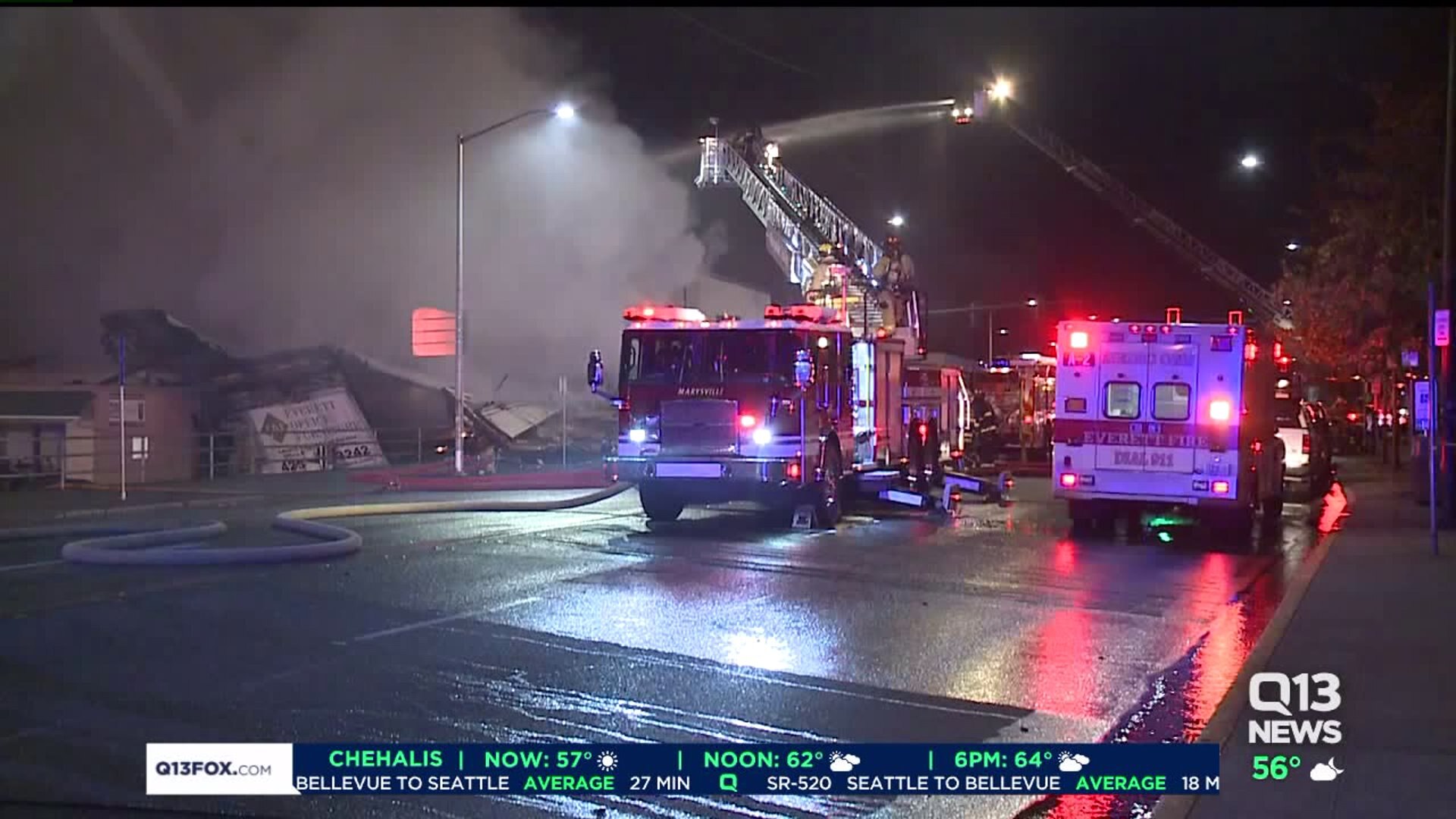 Crews rescue person trapped in second story of commercial fire in ...