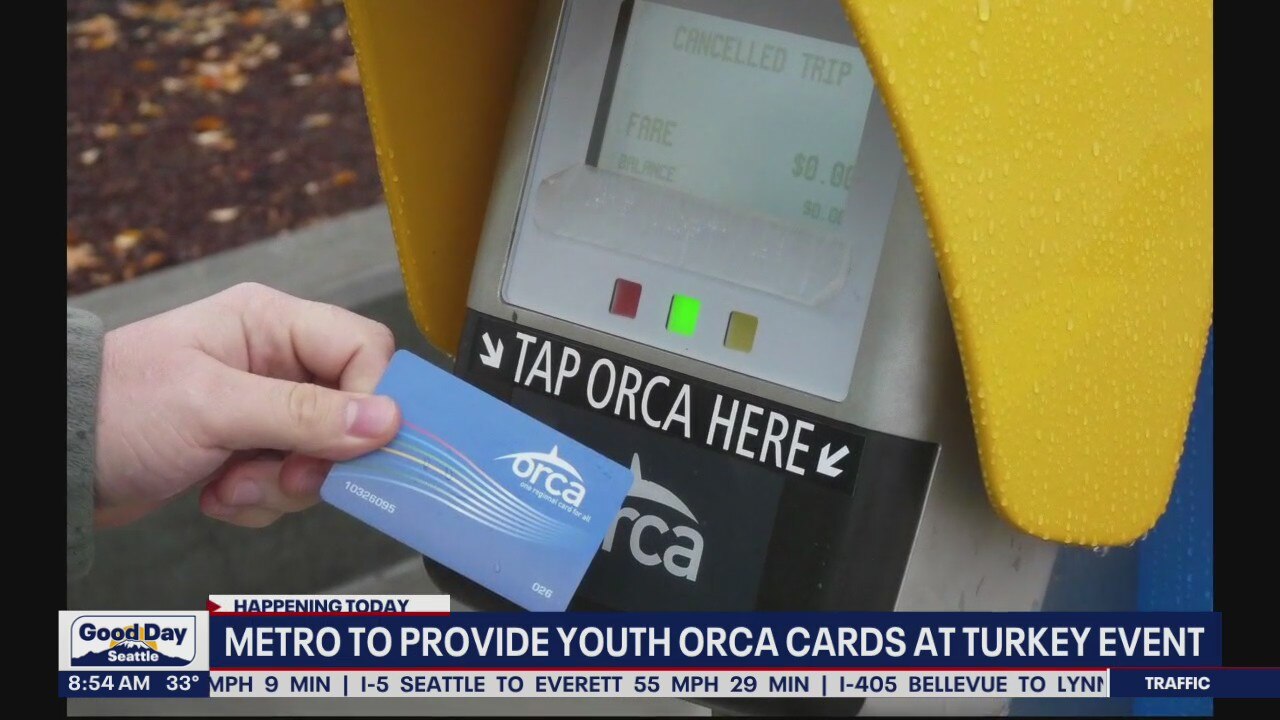 Metro to provide youth Orca cards at turkey event | FOX 13 Seattle