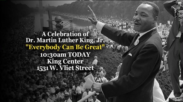 Honoring Martin Luther King Jr. Day at Milwaukee`s MLK Community Center ...