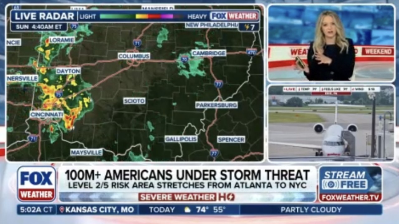 Watch More than 100 million Americans under a storm threat Sunday as ...