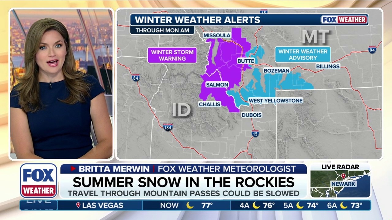 Watch Rare winter weather puts summer on hold in the Rockies as snow ...