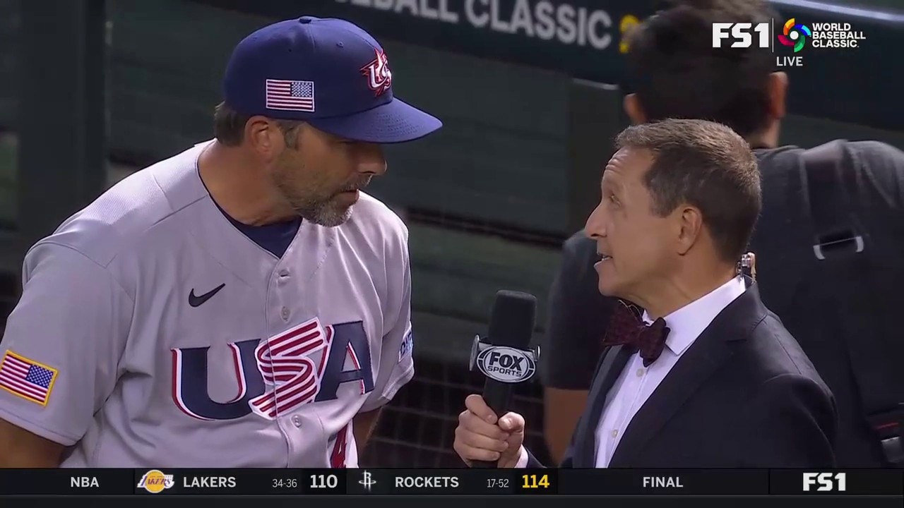 Watch Mark DeRosa speaks on the USA advancing to the WBC quarterfinals ...